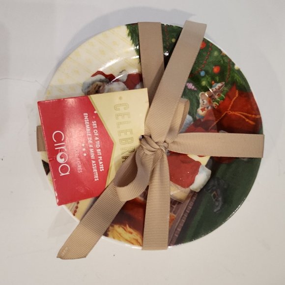 Ciroa | Holiday | Ciroa Christmas Santa Claus Set Of 4 Tidbit Appetizer ...